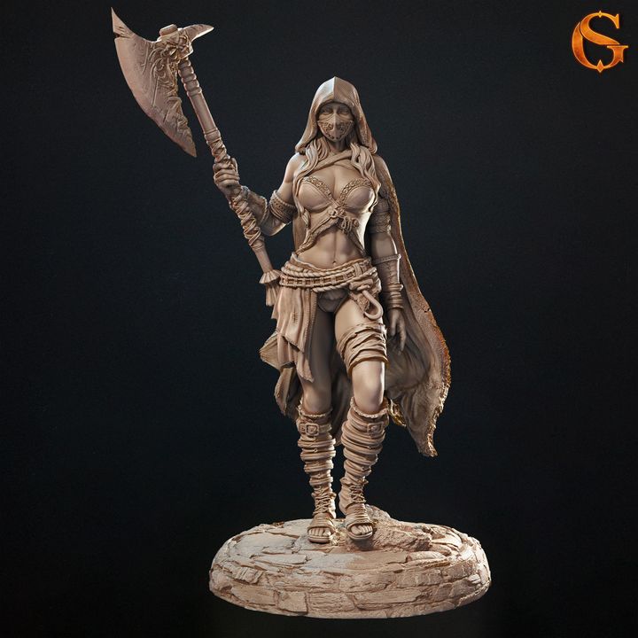 3D Printable Decapatrix, Female Human Executioner (High Detailed) - 32,75 and 145mm by SolGood ...